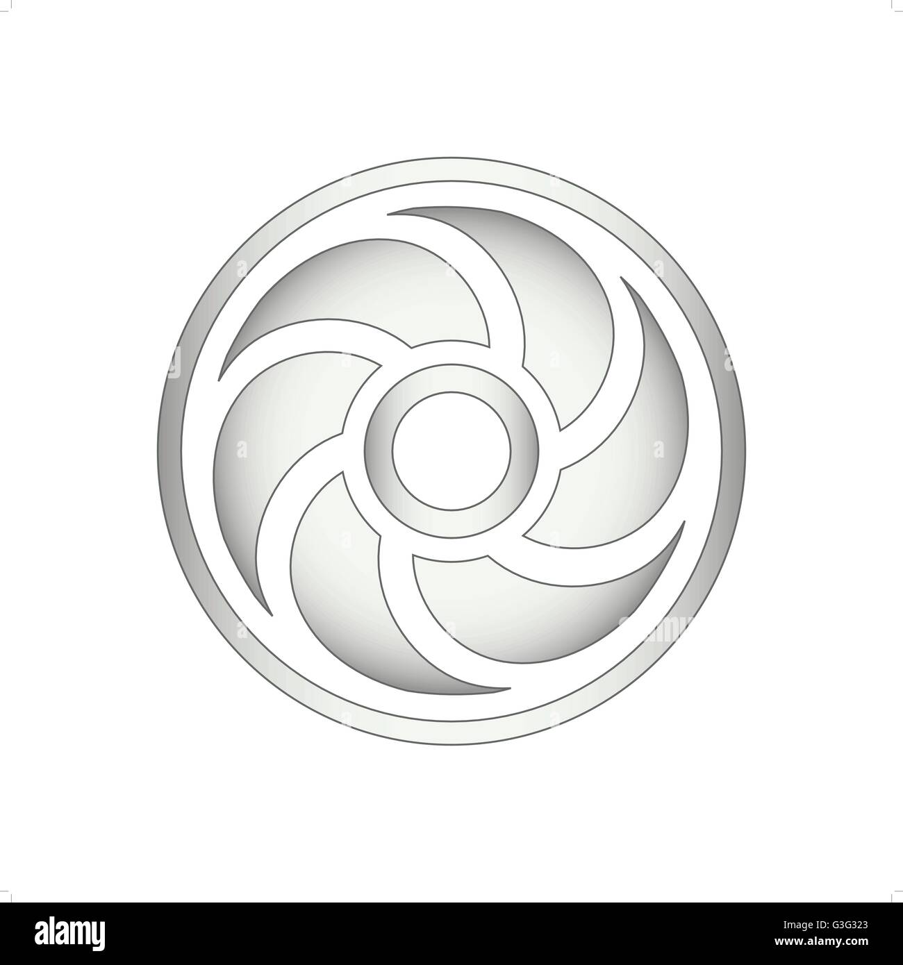 Fan or computer cooler icon vector illustration isolated on white ...