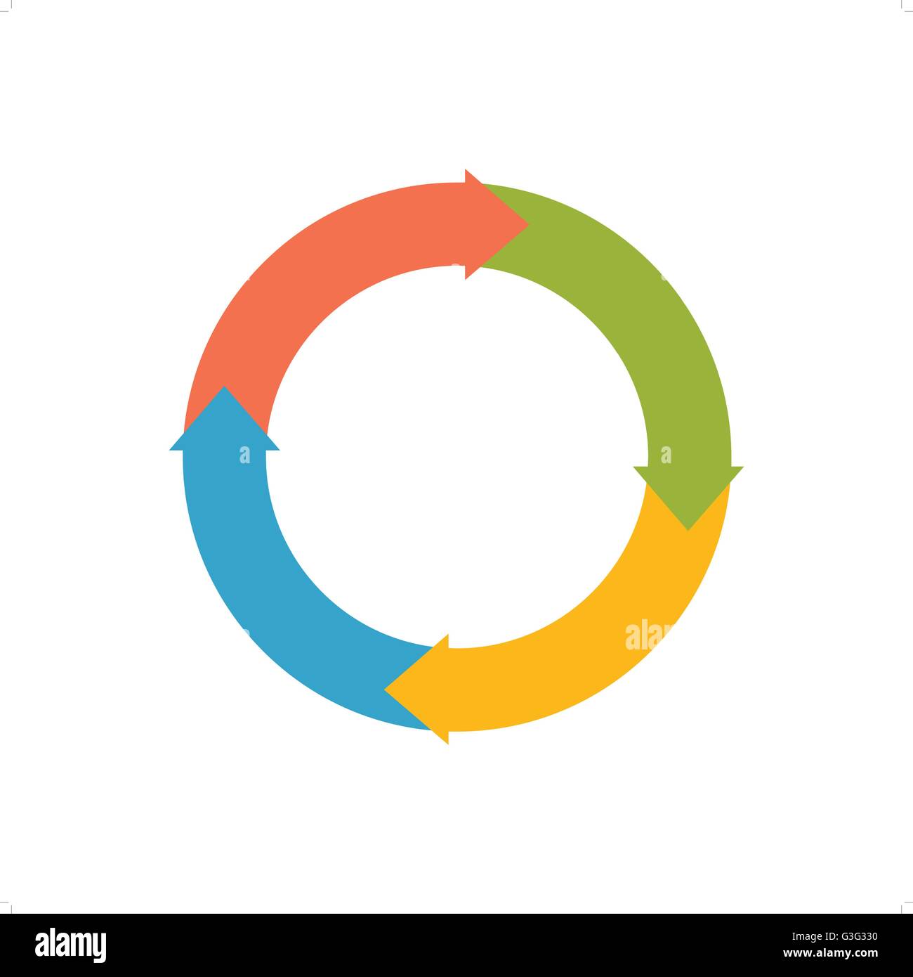 Red green yellow and blue recycling sign logo concept vector ...