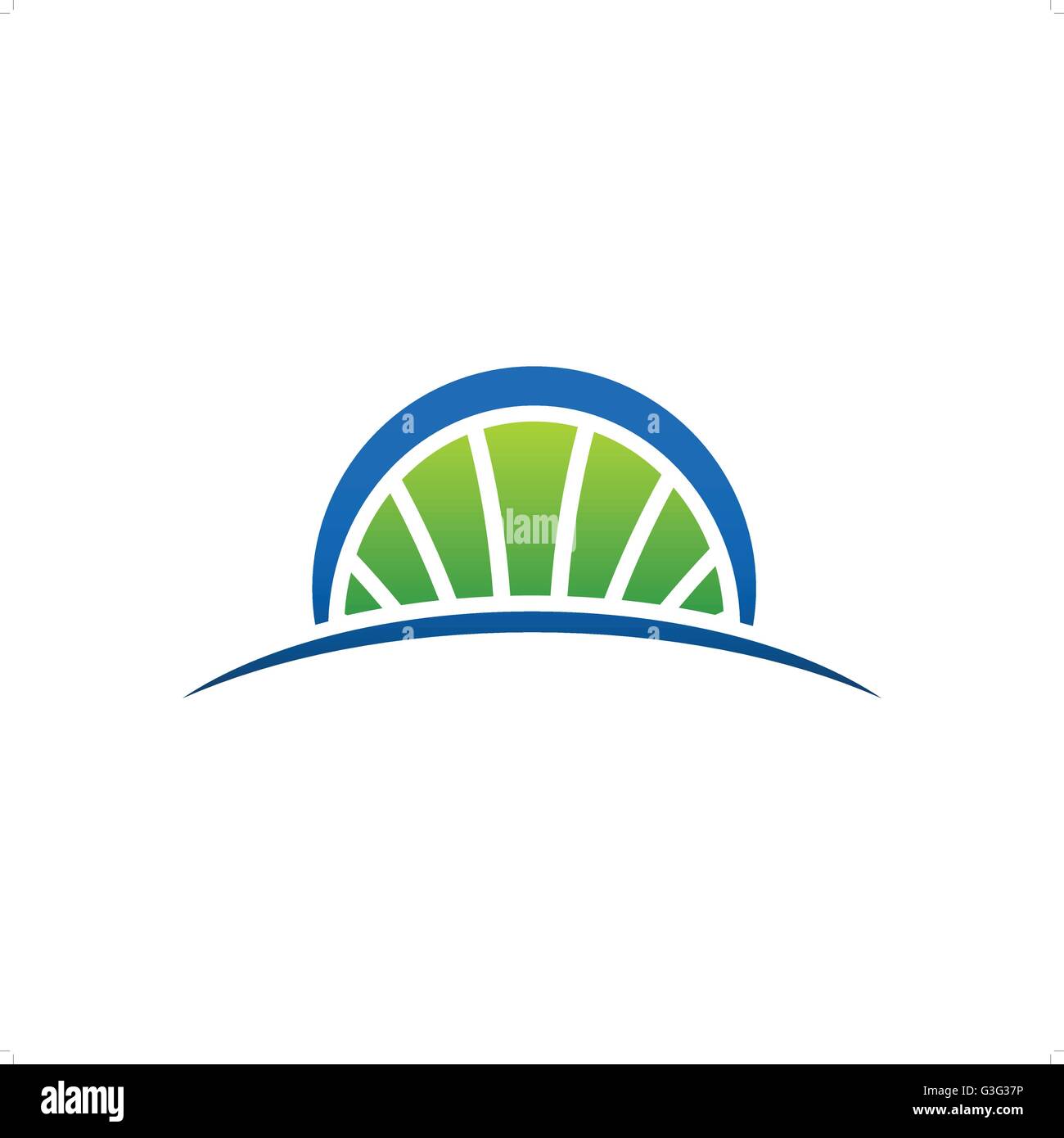 Music festival covered stage logo vector illustration isolated on white ...