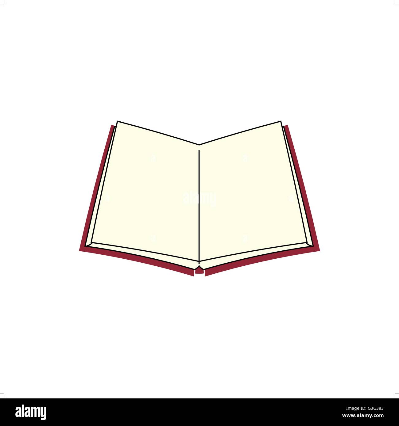 3D open book vector illustration isolated on white background Stock ...