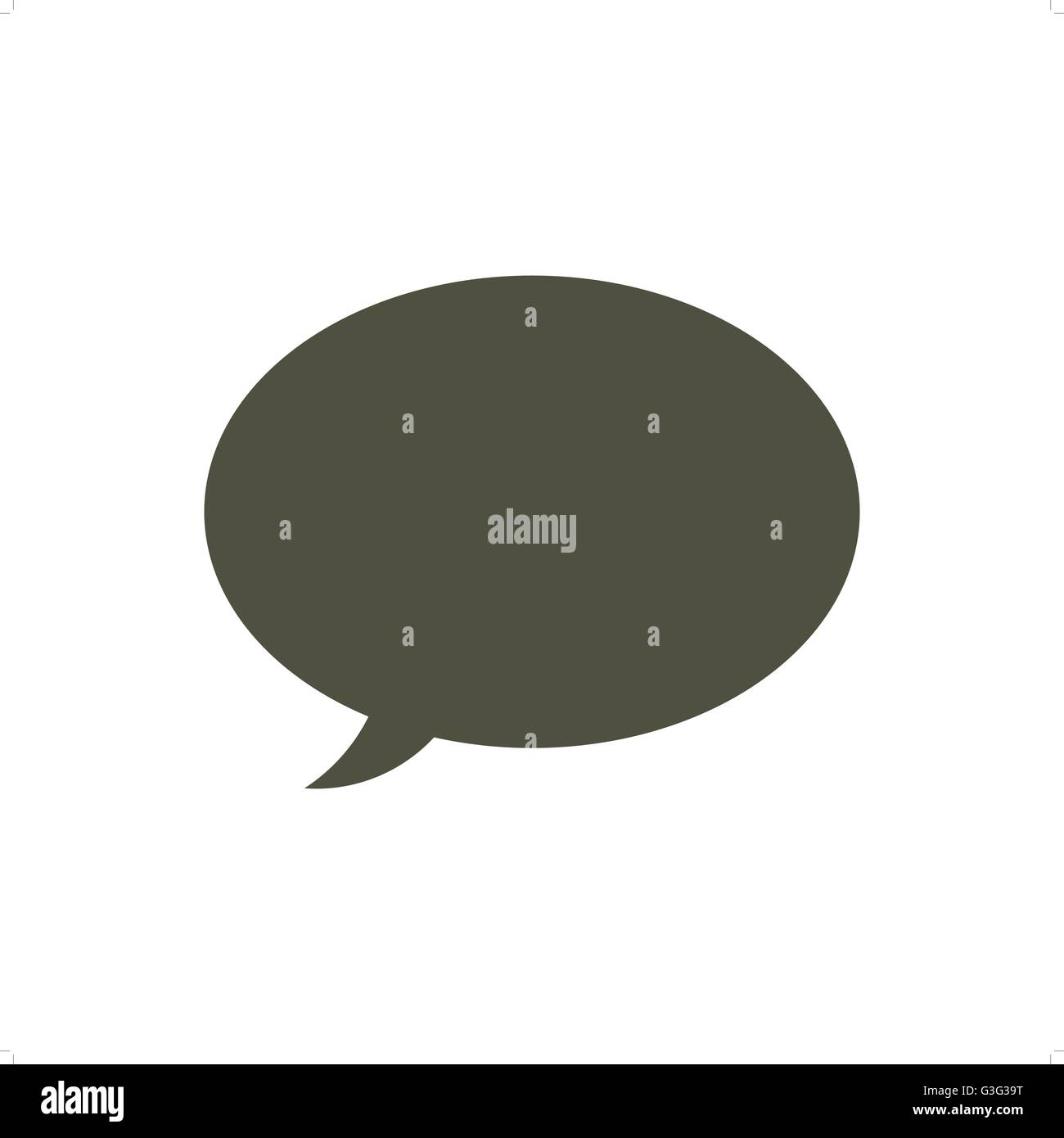 Speech bubble or talking cloud vector illustration isolated on white ...
