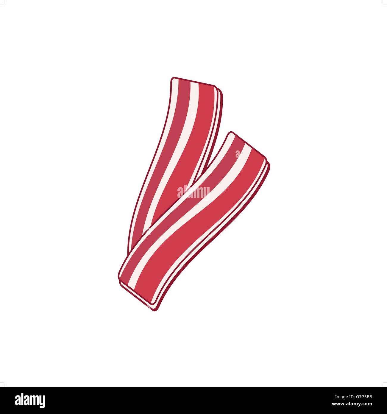 Bacon strips vector illustration isolated on white background Stock ...