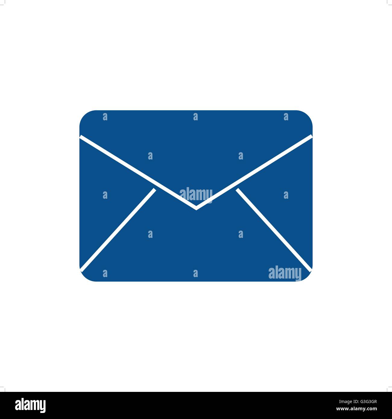Blue envelope icon vector illustration isolated on white background ...