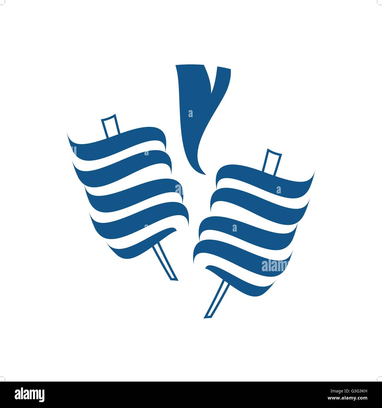 Beautiful stylized gyros icon vector illustration isolated on white ...