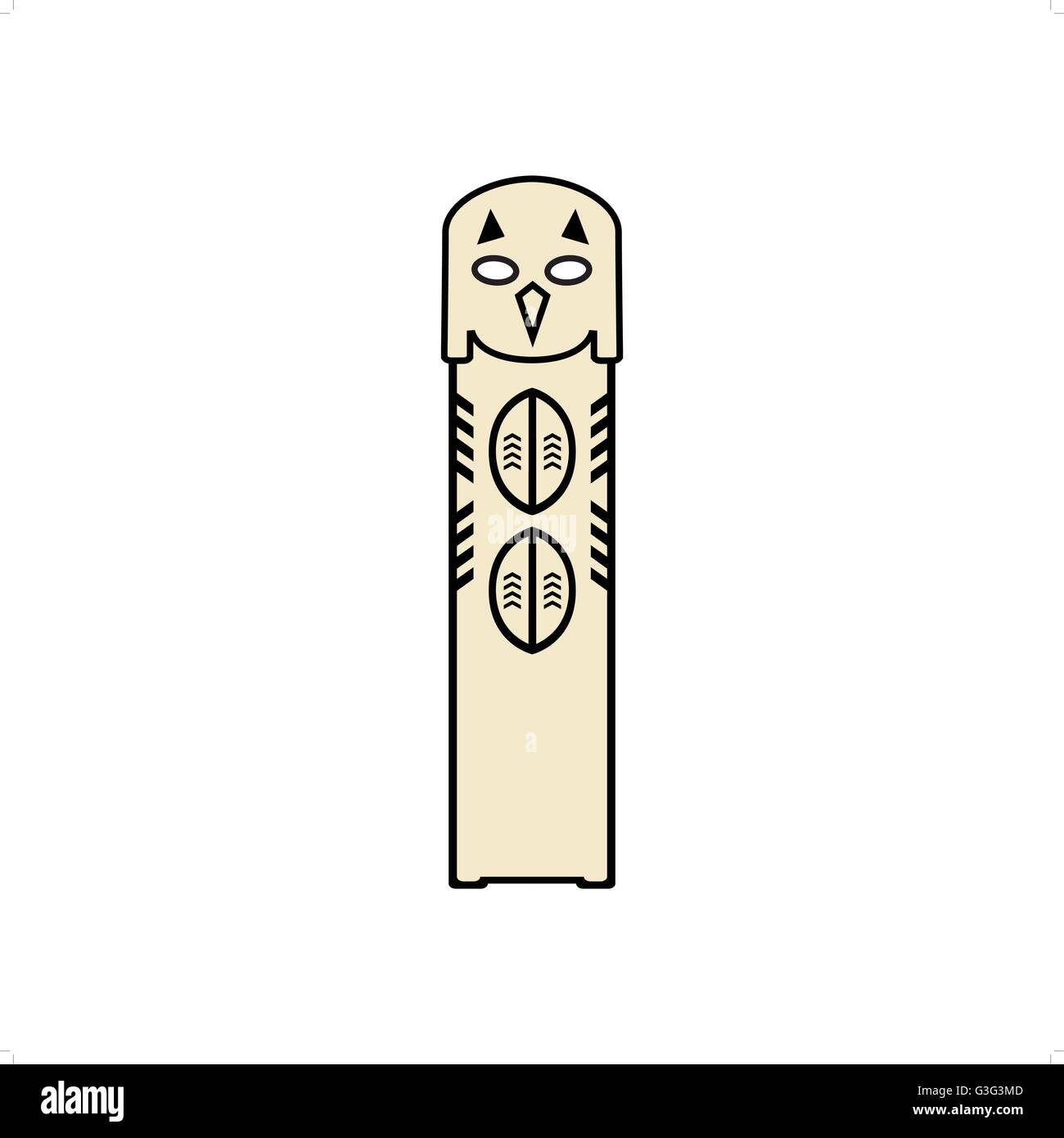 Indian tribe pillar vector illustration isolated on white background ...