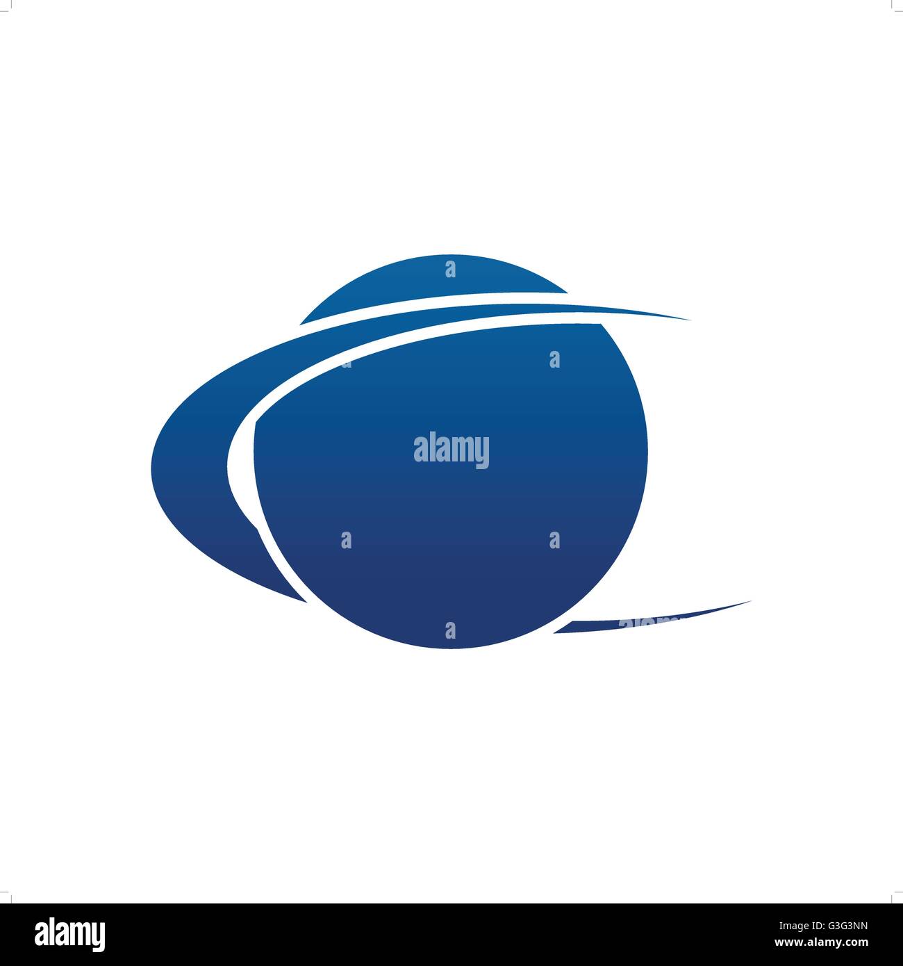 Stylized blue meteor vector illustration isolated on white background ...