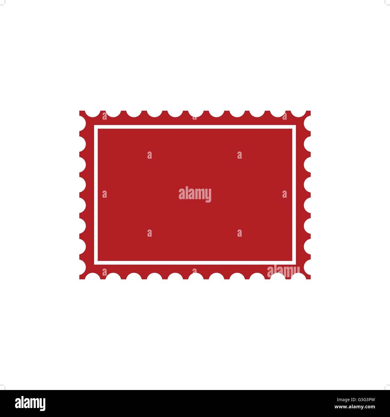 Red post stamp icon vector illustration isolated on white backgorund ...