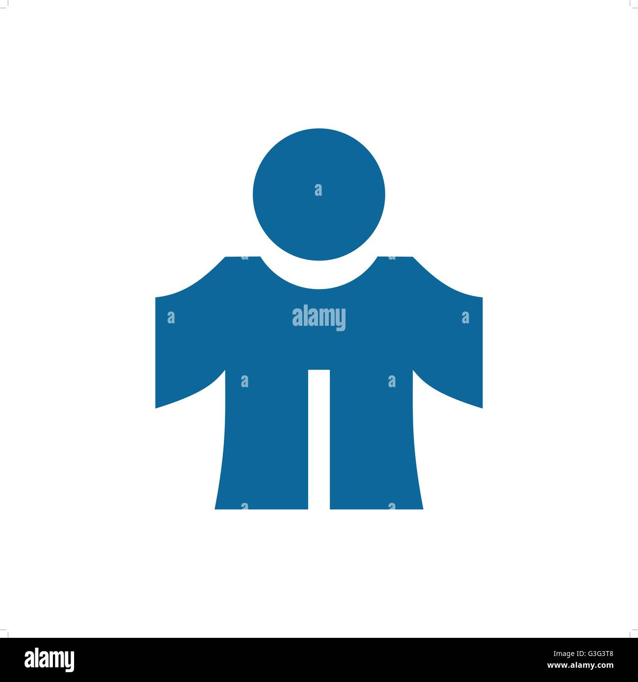 Blue suit icon vector illustration isolated on white background Stock ...