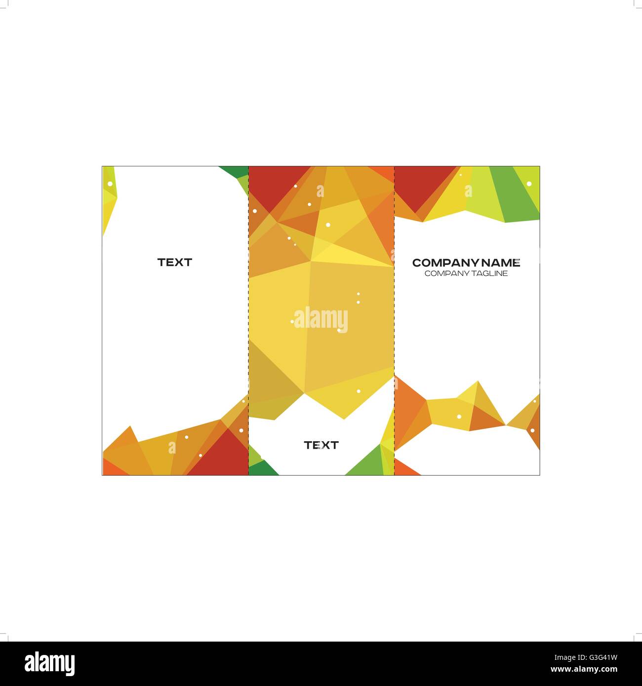 Beautiful creative brochure with colorful triangles and geometric ...