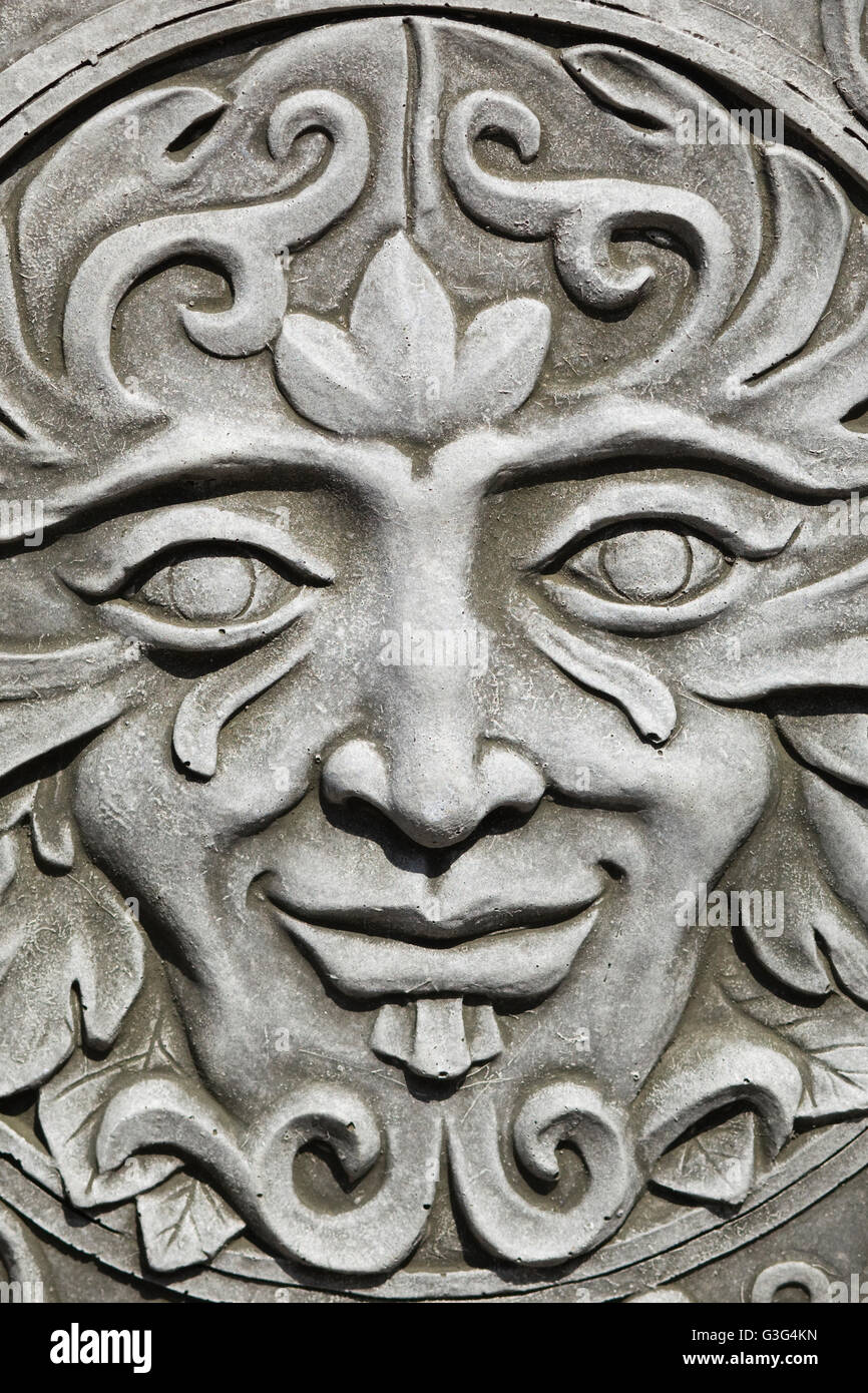 stone carving of a face Stock Photo - Alamy