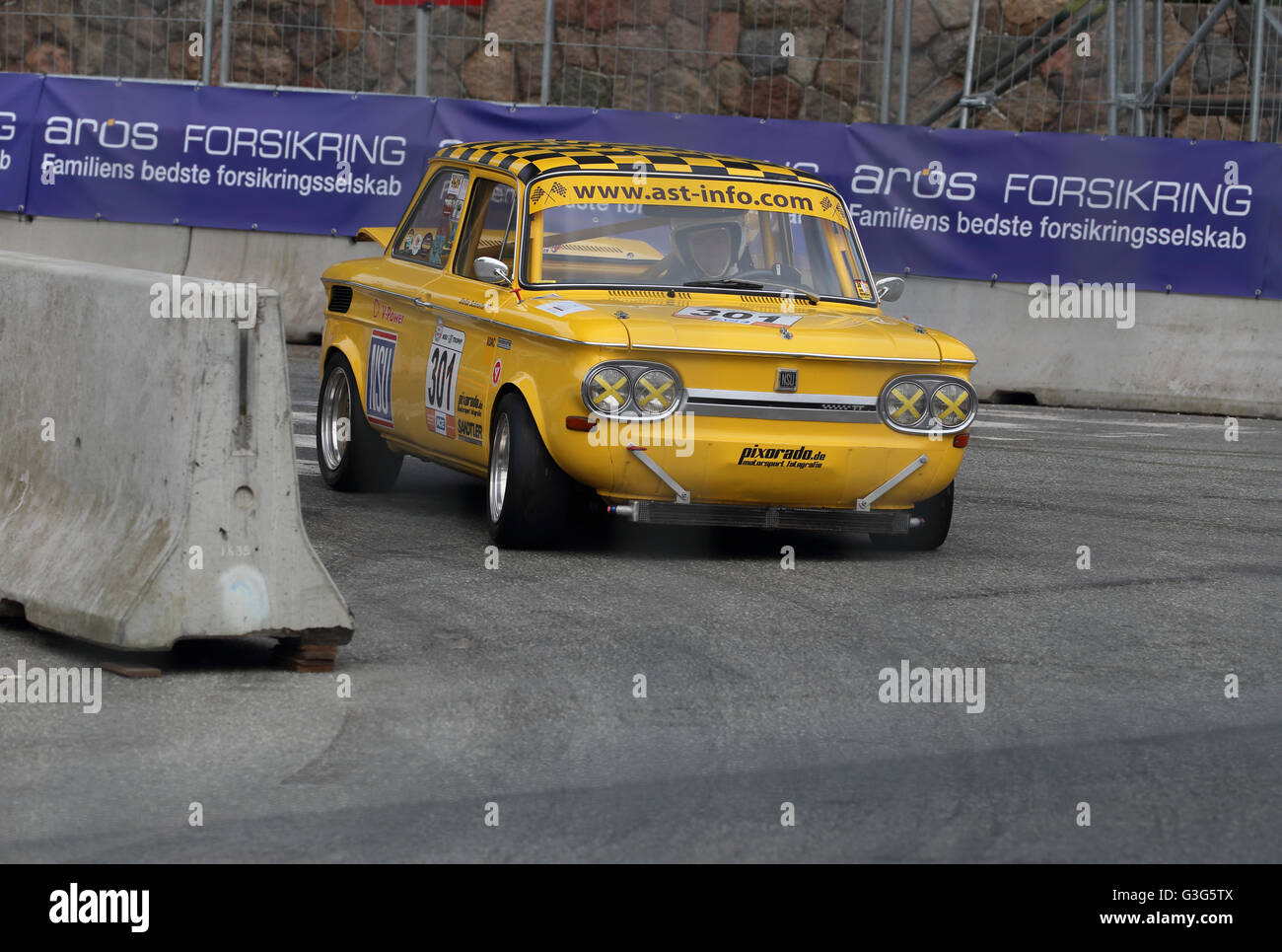 A NSU TT being raced at the classic car racing event Classic Race ...