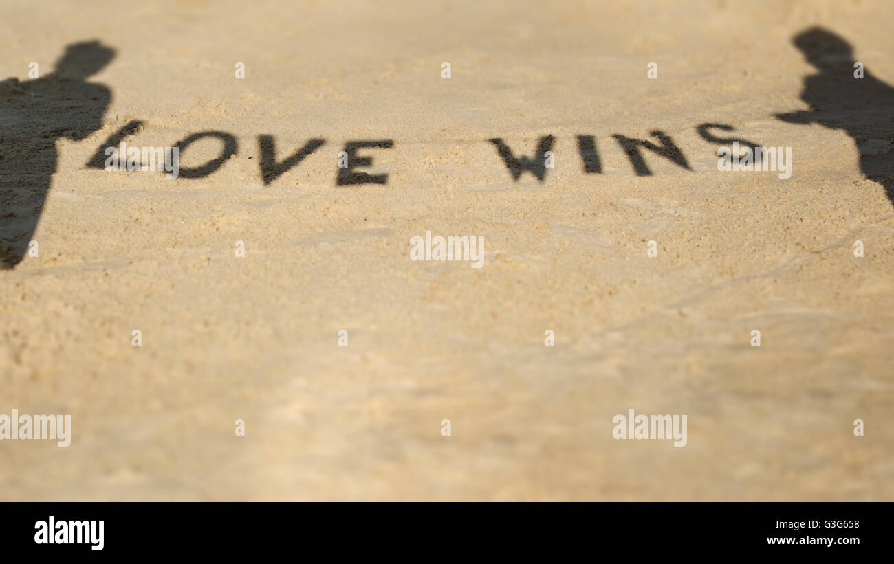 Love wins lettering hi-res stock photography and images - Alamy