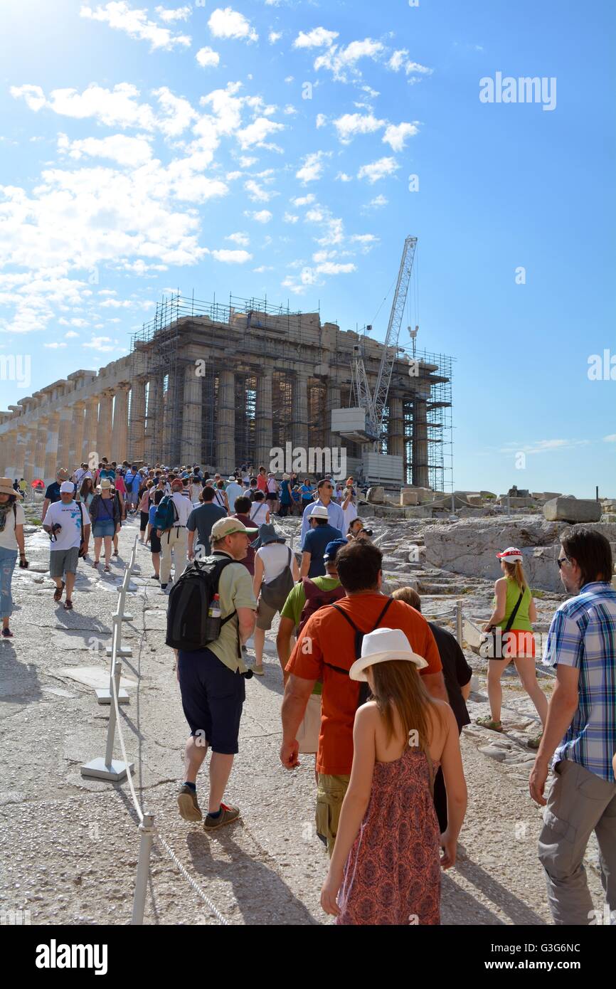 Tourists parthenon hi-res stock photography and images - Alamy