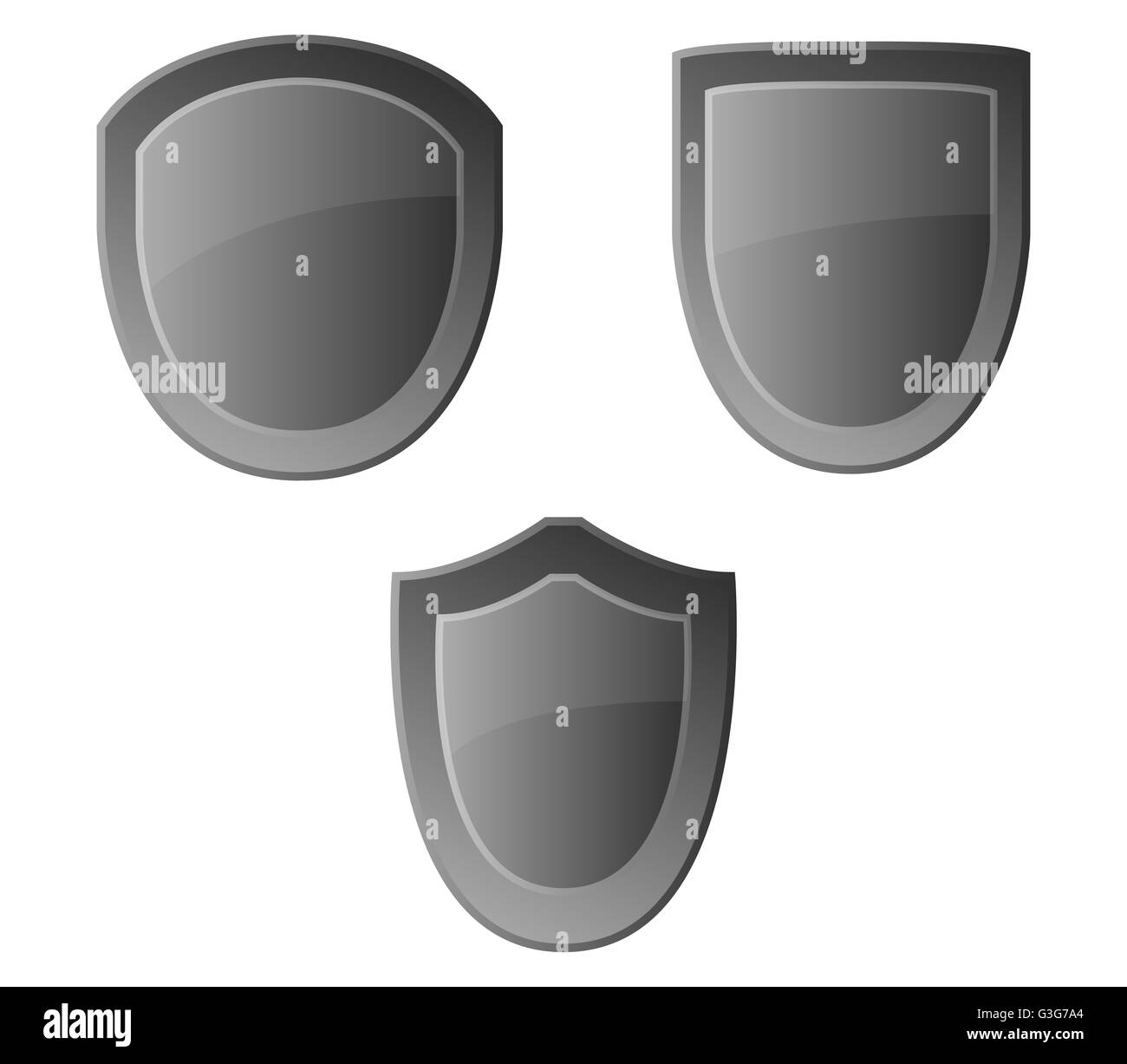 Blank shields Black and White Stock Photos & Images - Alamy