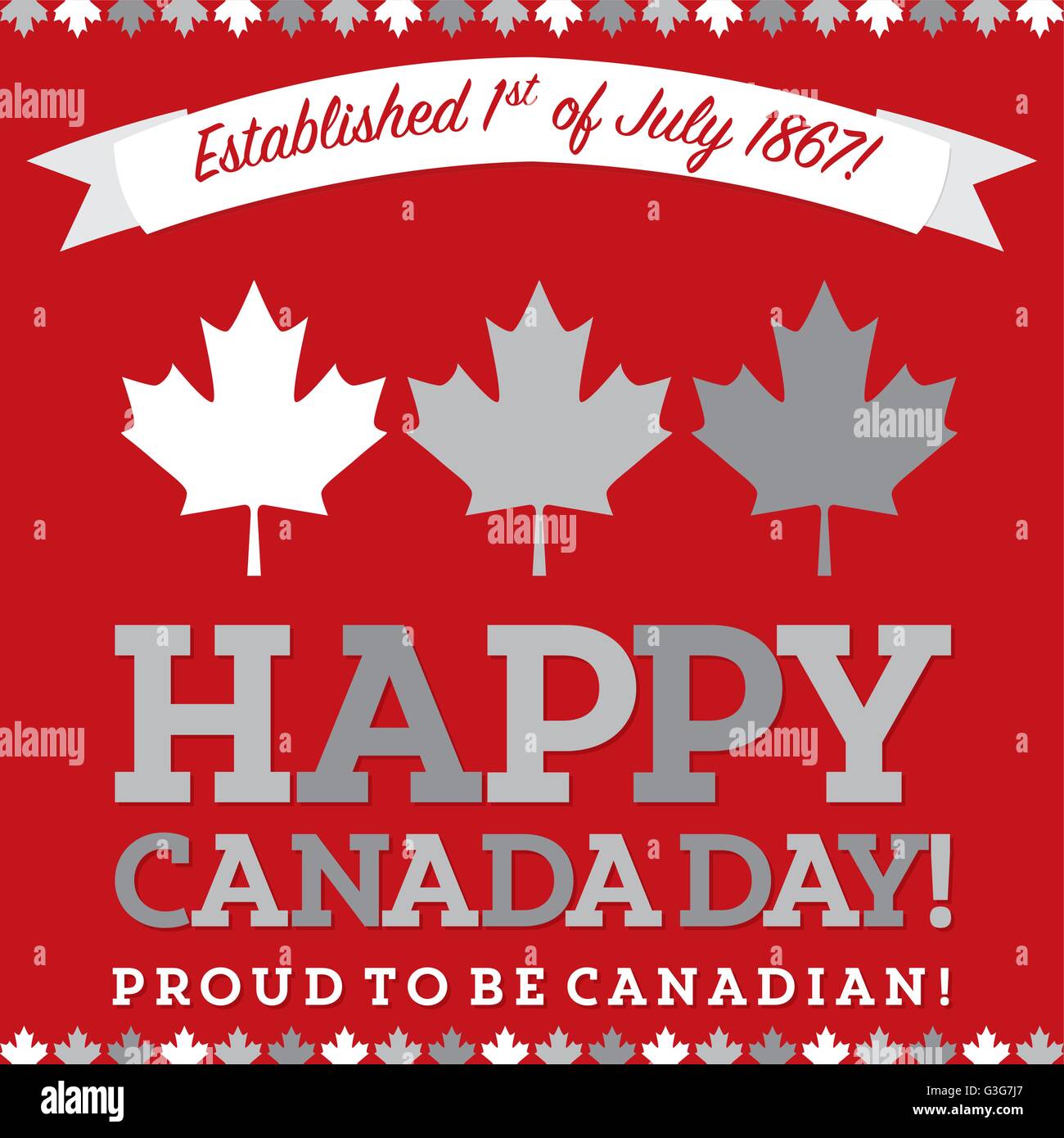 Retro Canada Day card in vector format Stock Vector Image & Art - Alamy