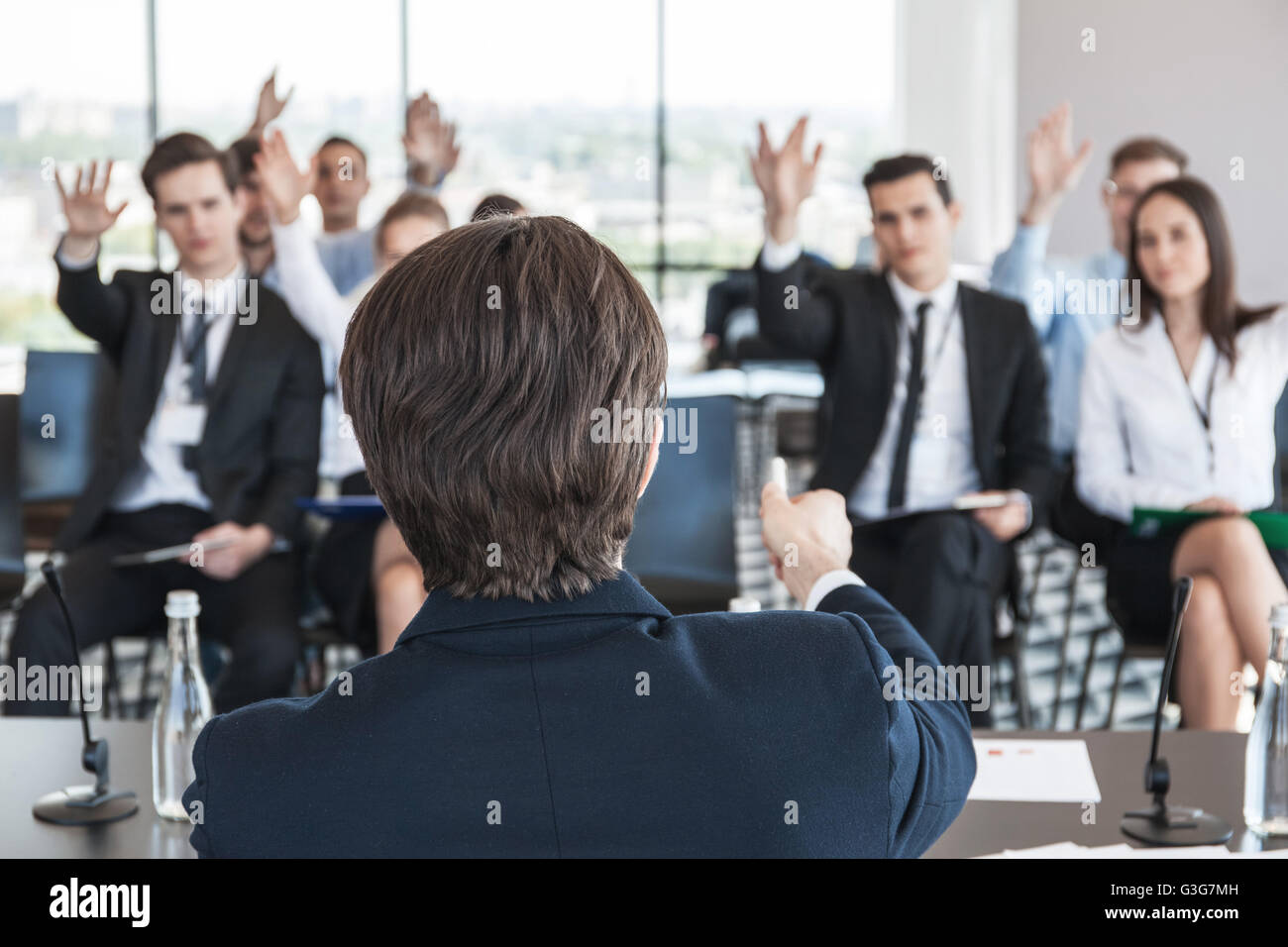 Public speaker asking questions audience hi-res stock photography and ...