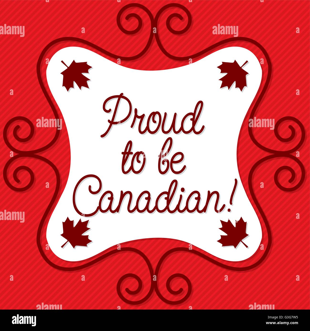 Doodle frame Canada Day maple leaf card in vector format Stock Vector ...