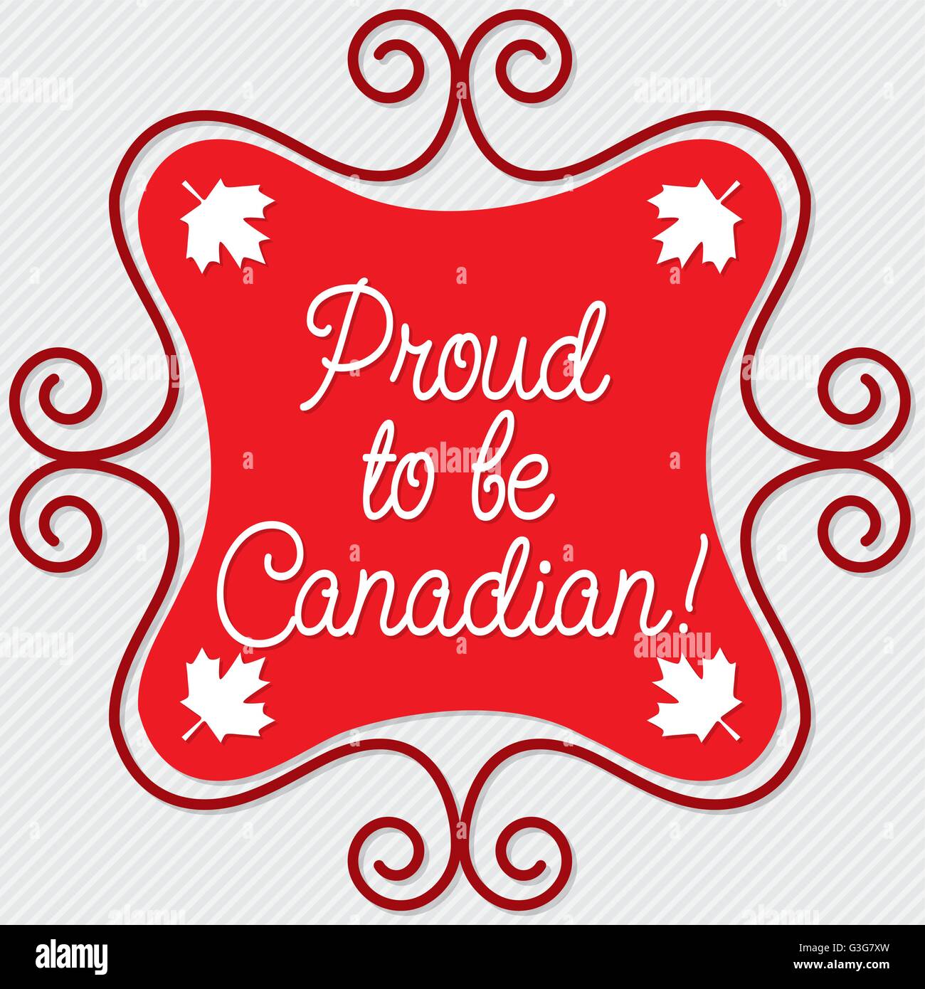 Doodle frame Canada Day maple leaf card in vector format Stock Vector ...