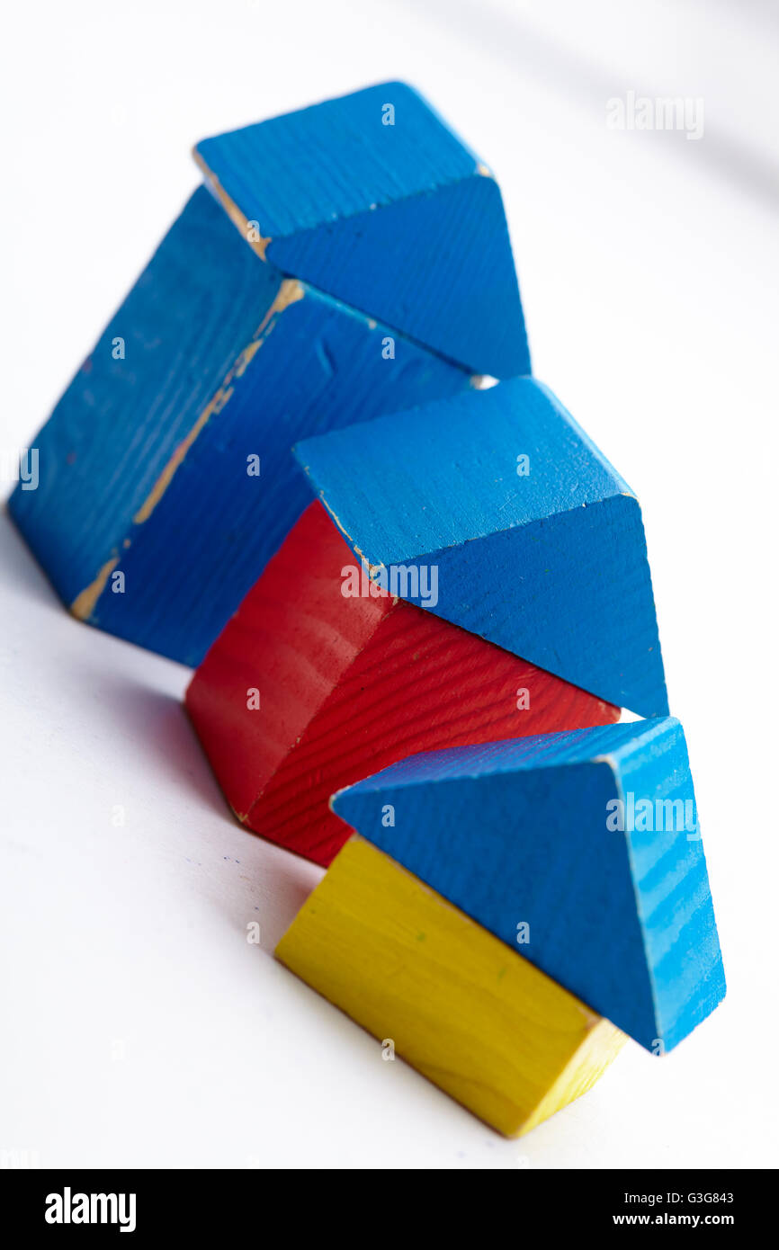 House made of wooden blocks Stock Photo - Alamy