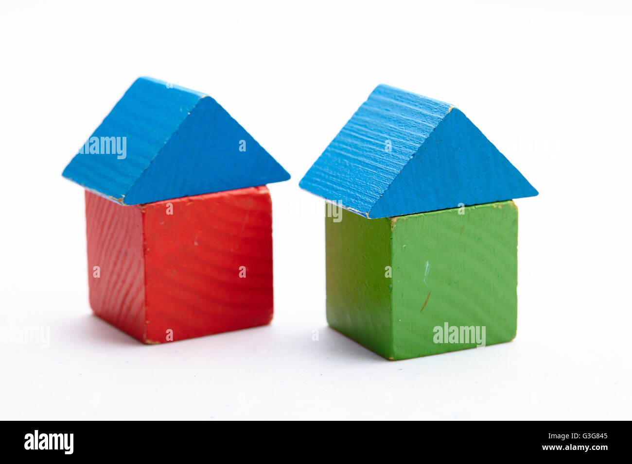 House made of wooden blocks Stock Photo - Alamy