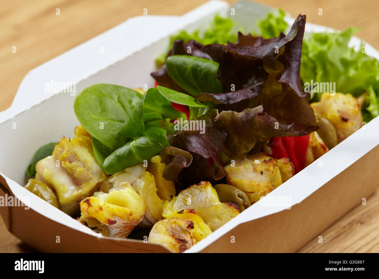 natural healthy food for breakfast fish with vegetables Stock Photo - Alamy