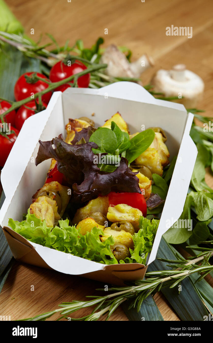 natural healthy food for breakfast fish with vegetables Stock Photo - Alamy