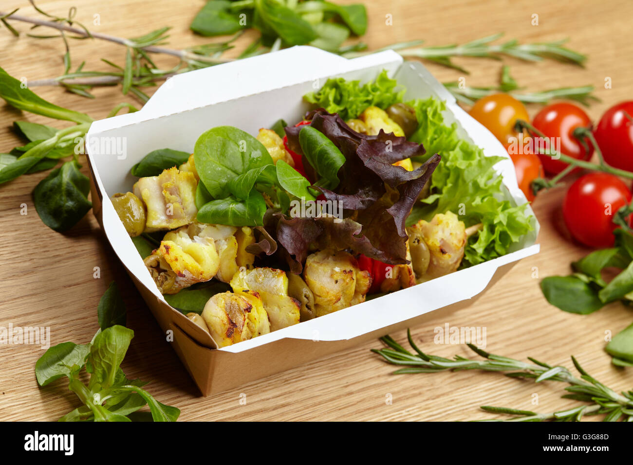 natural healthy food for breakfast fish with vegetables Stock Photo - Alamy
