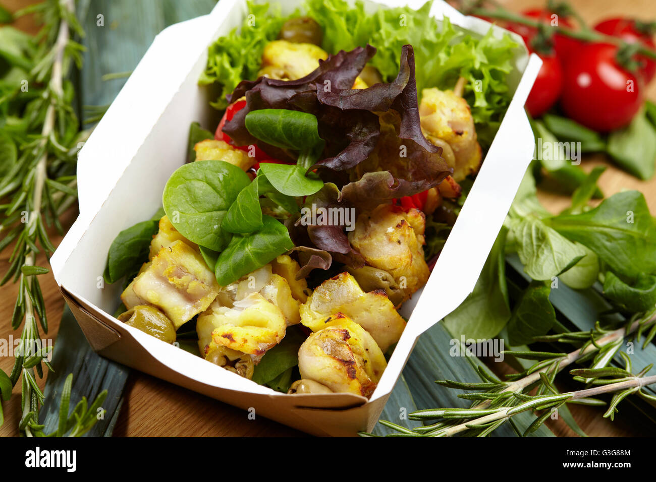 natural healthy food for breakfast fish with vegetables Stock Photo - Alamy