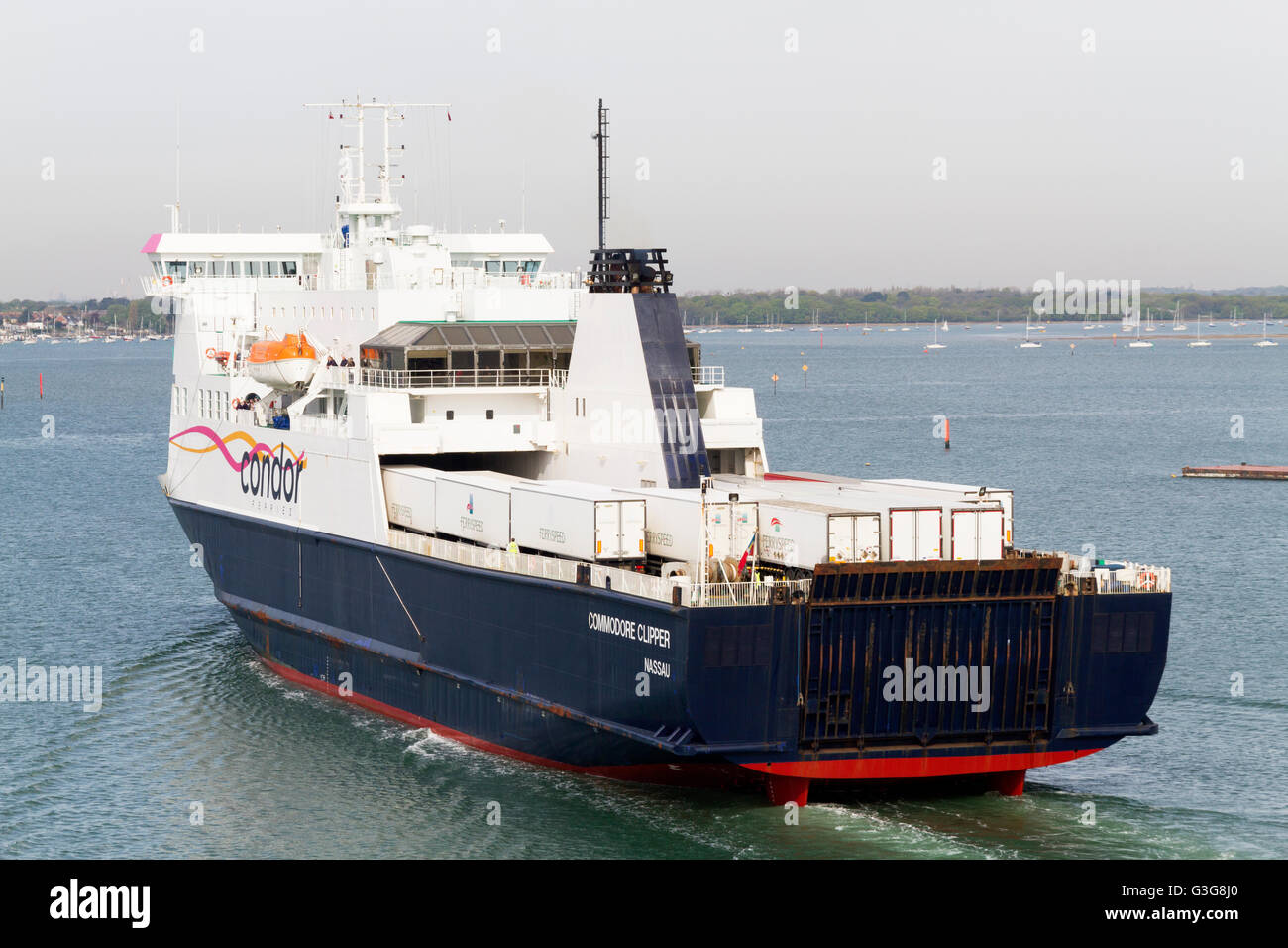 The Condor ferry named the Commodore Clipper leaving port Stock Photo - Alamy