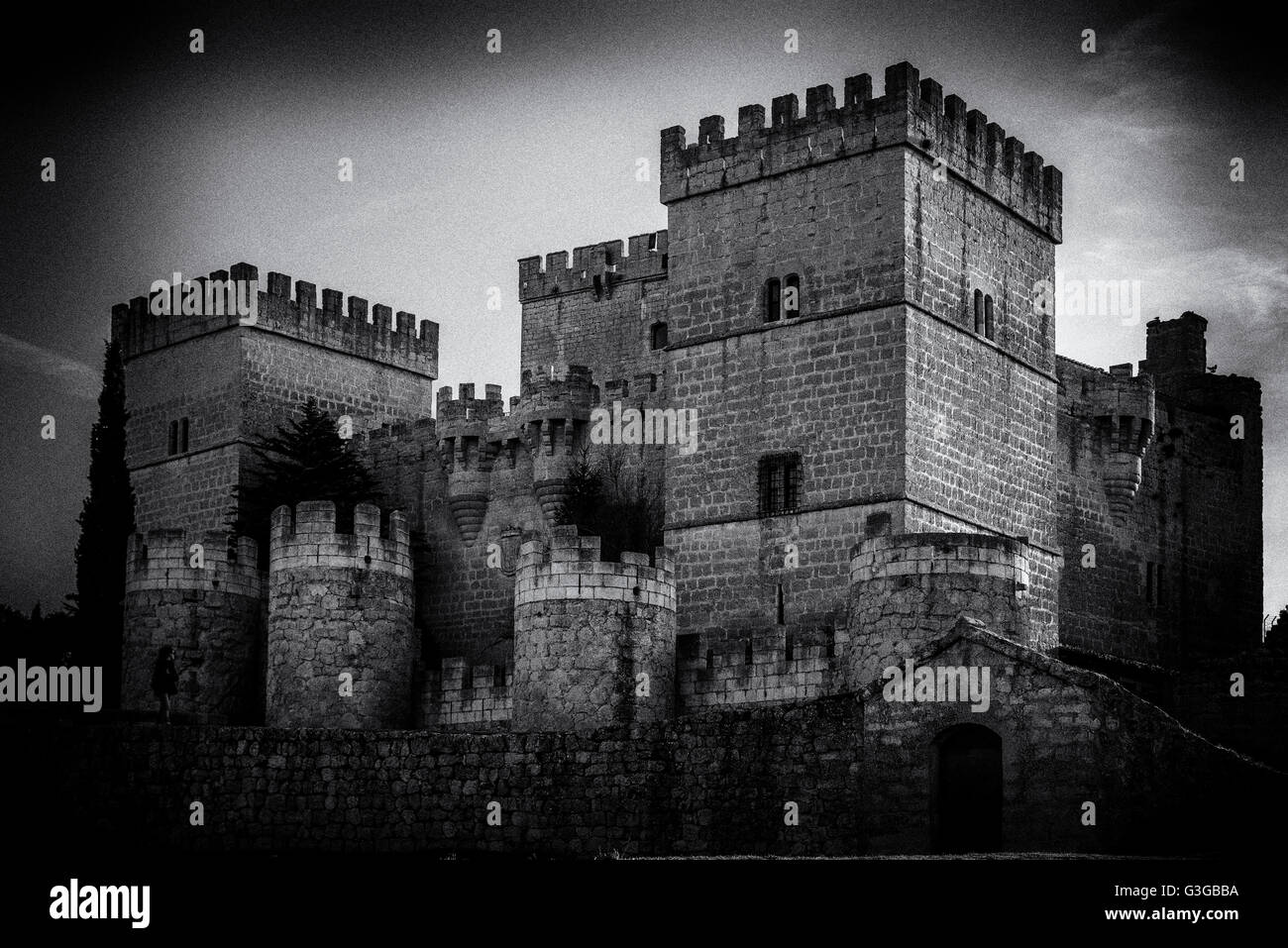 Medieval architecture castle ampudia hi-res stock photography and ...