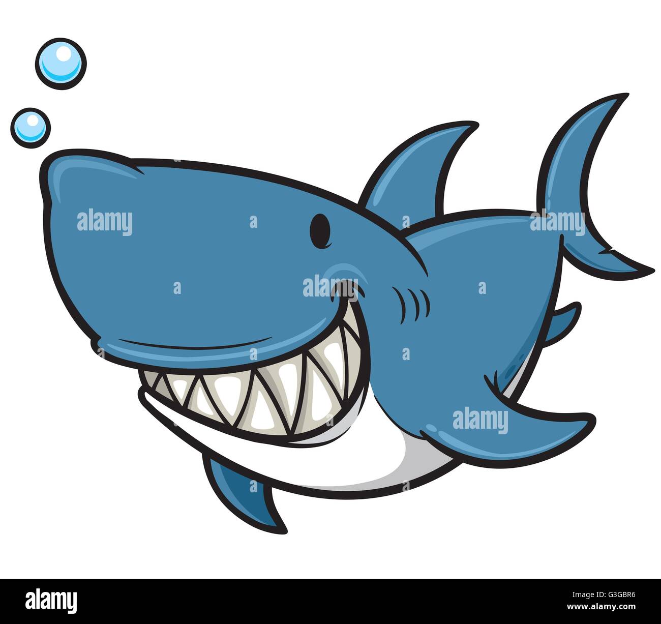 Vector illustration of Cartoon Shark Stock Vector Image & Art - Alamy