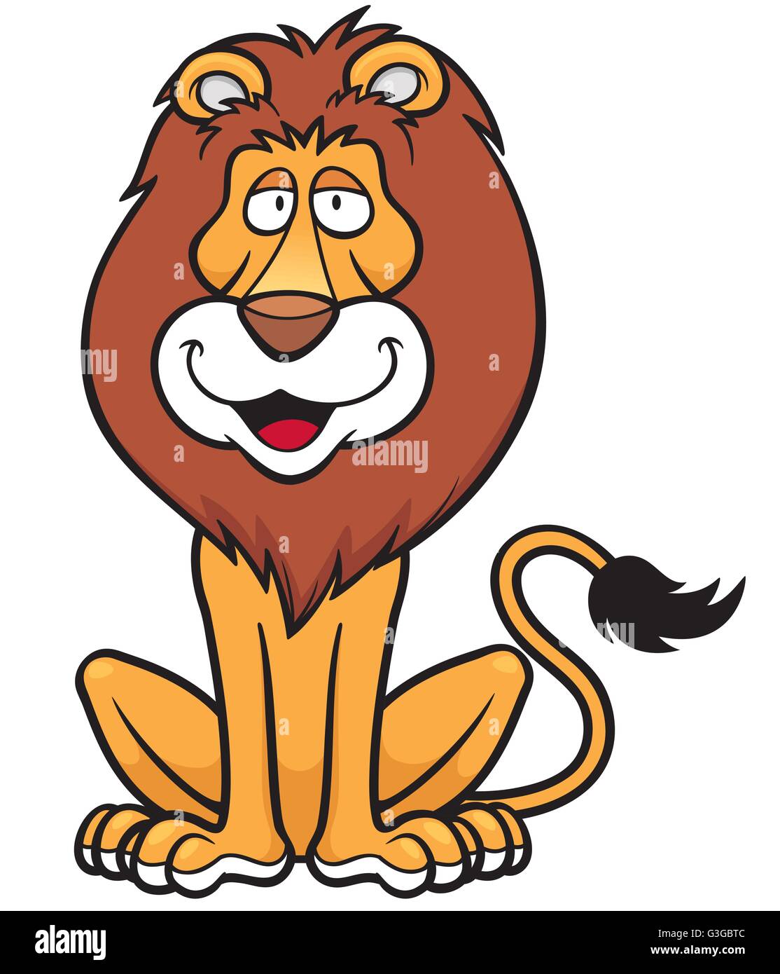 Vector illustration of Lion Cartoon Stock Vector Image & Art - Alamy
