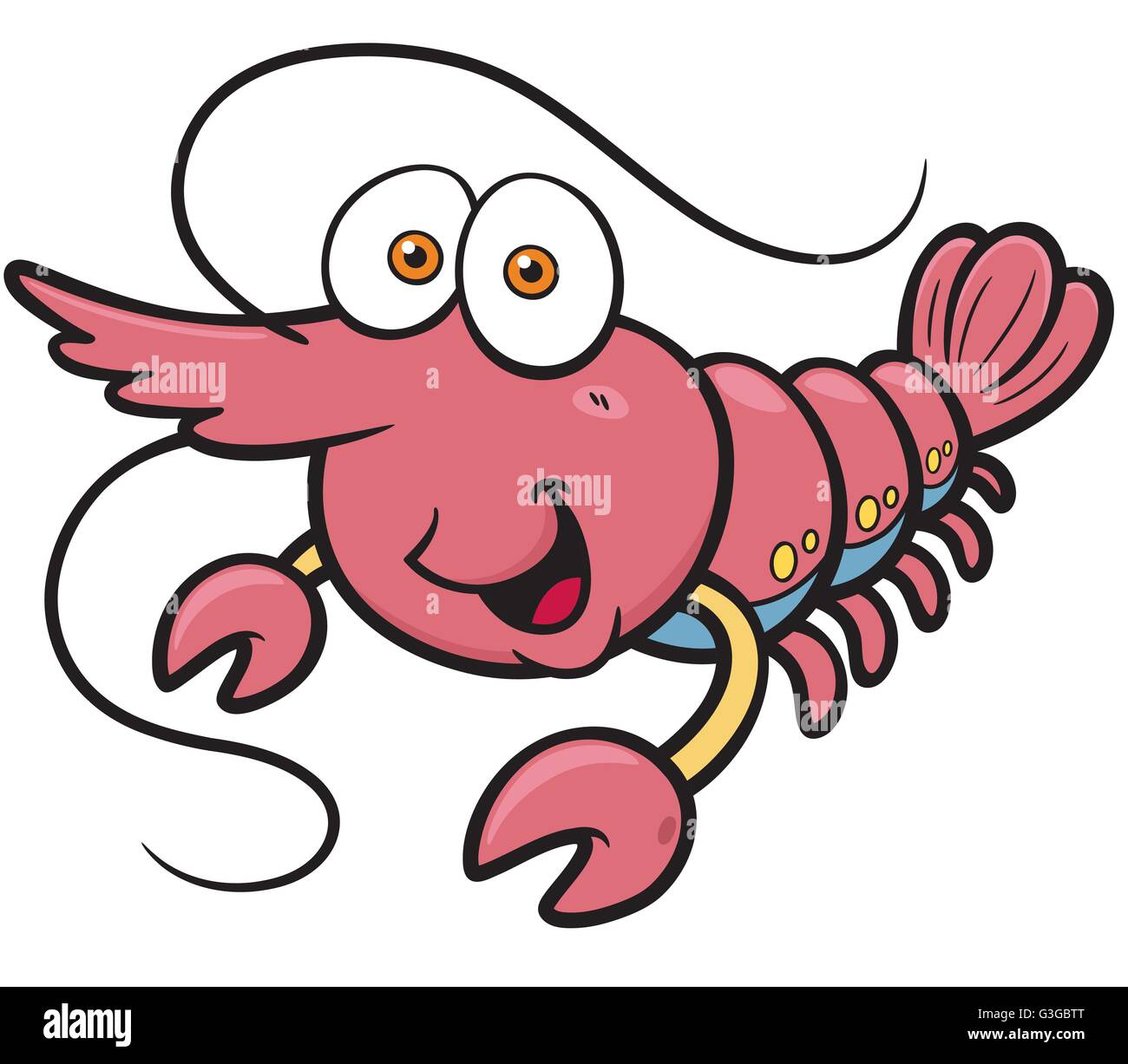Vector illustration of Shrimp cartoon Stock Vector Image & Art - Alamy