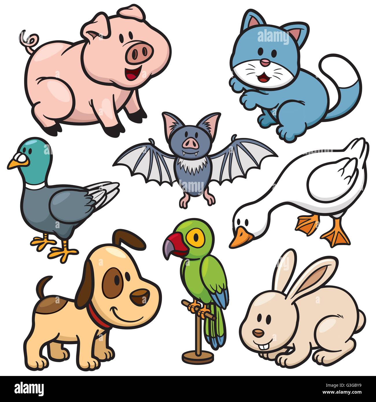 Animals cartoon illustration Stock Vector Images - Alamy