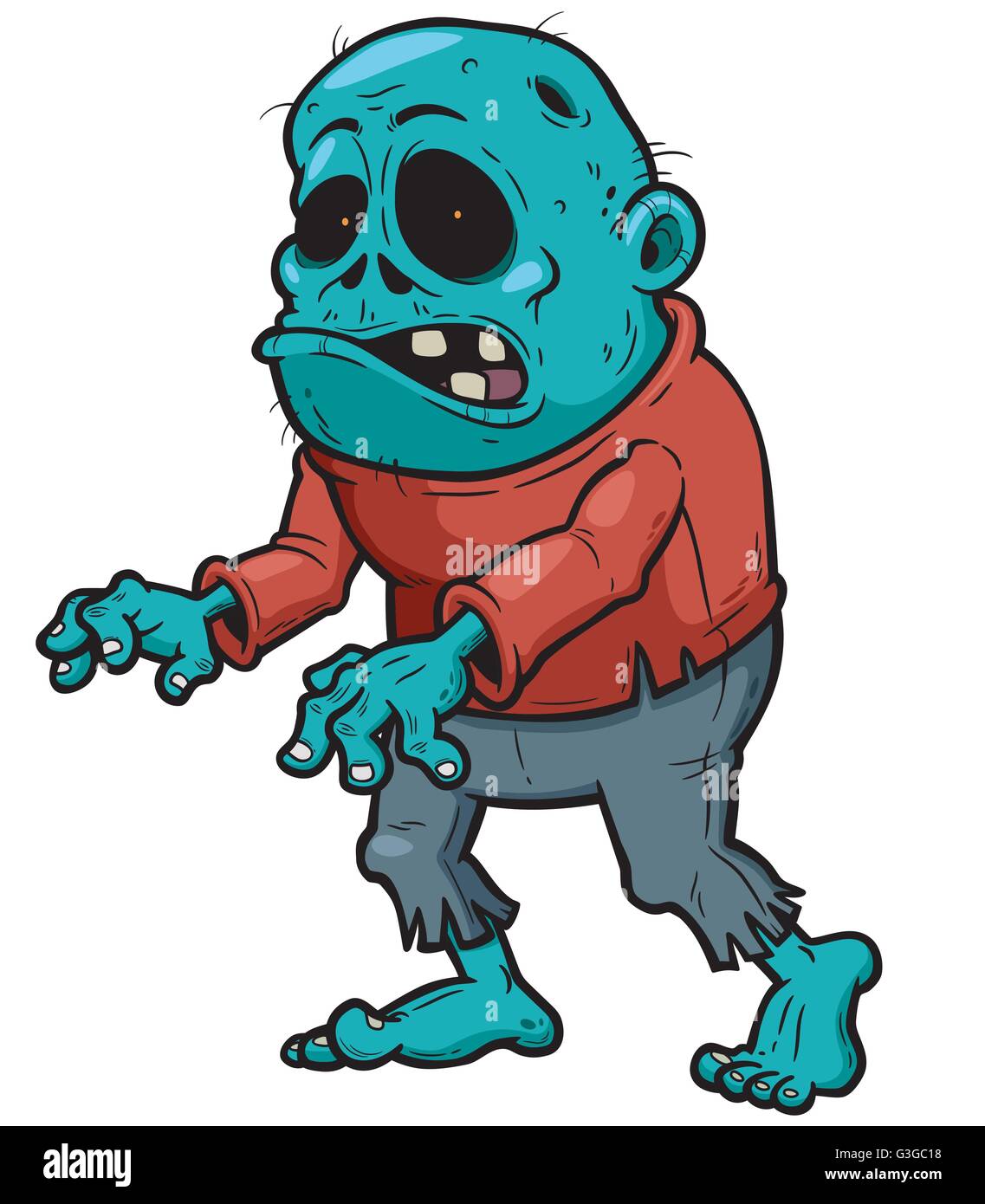 Vector illustration of Cartoon zombie Stock Vector Image & Art - Alamy
