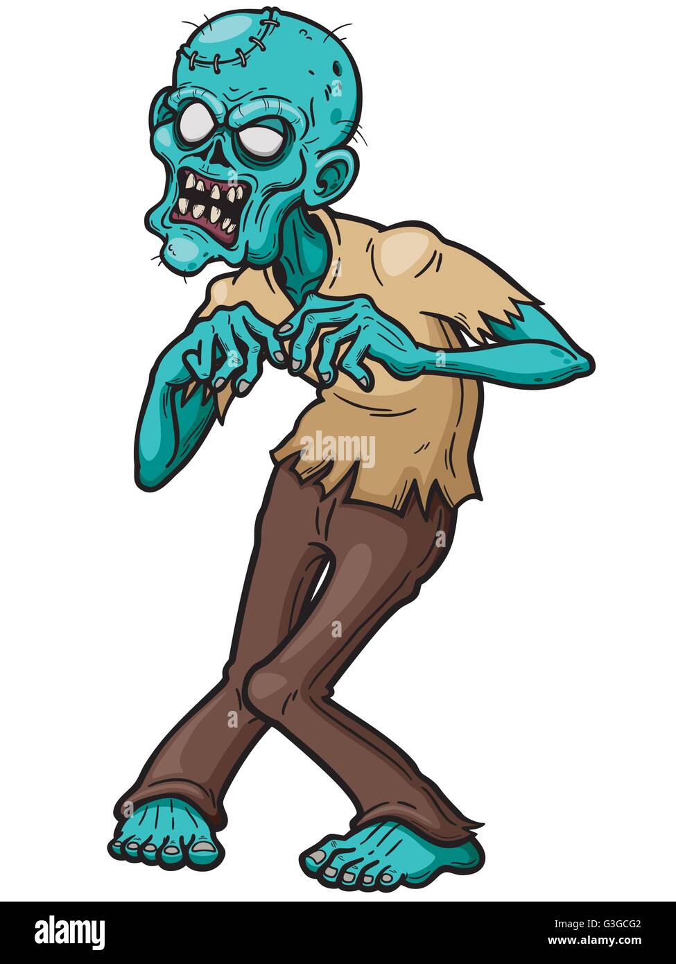 Vector illustration of Cartoon zombie Stock Vector Image & Art - Alamy