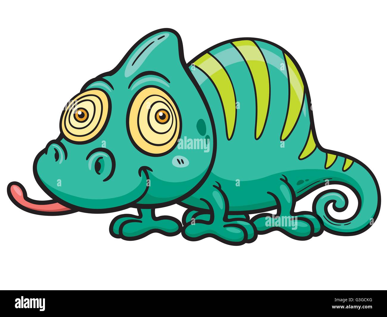 Vector illustration of Cartoon Chameleon Stock Vector Image & Art - Alamy