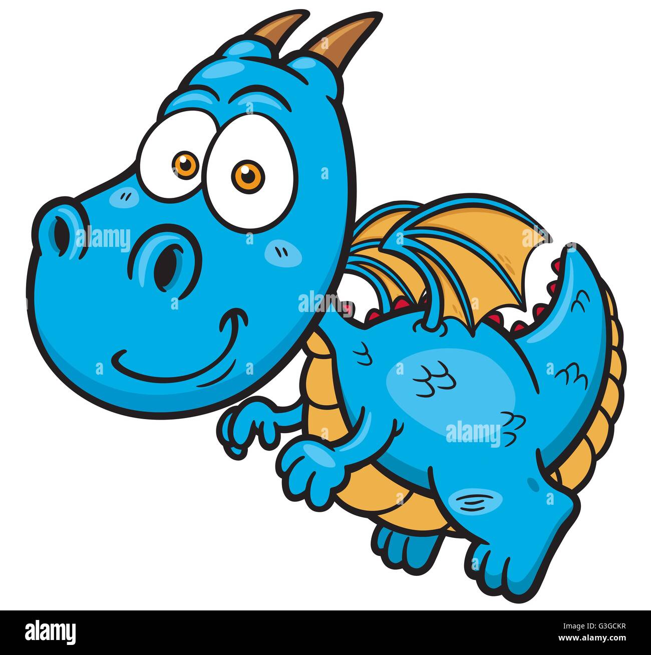 Vector illustration of Cartoon dragon Stock Vector Image & Art - Alamy