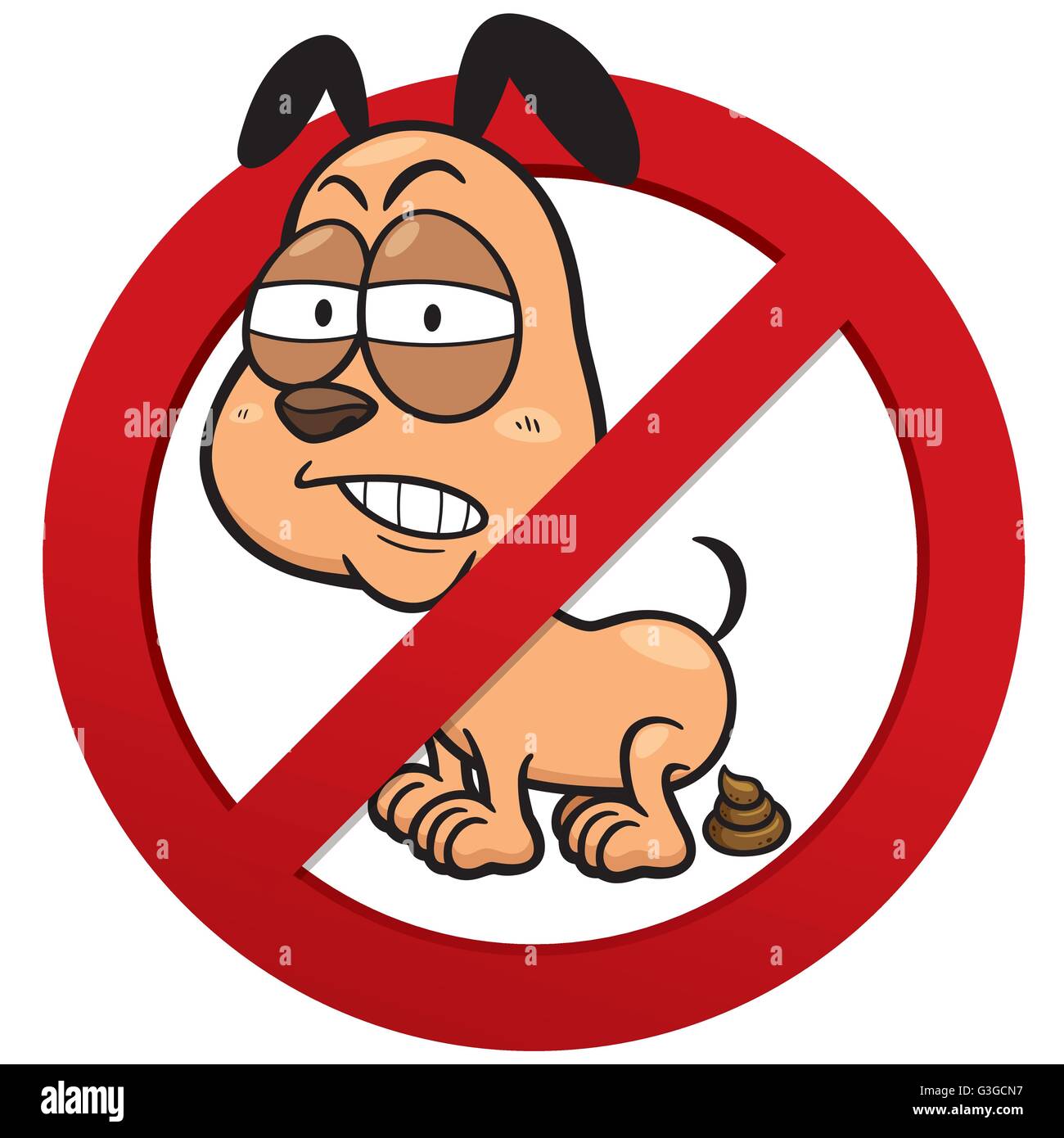 Vector illustration of No dog poop sign Stock Vector Image & Art - Alamy