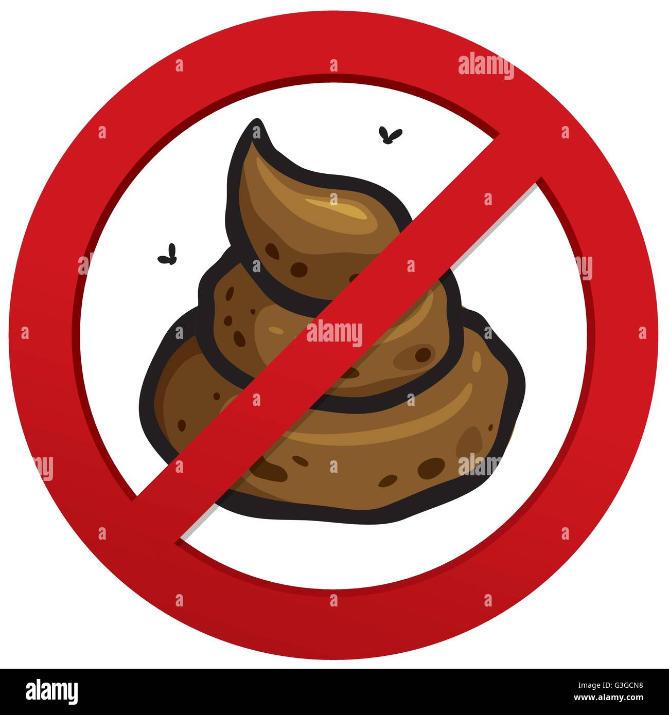 Vector illustration of No poop sign Stock Vector Image & Art - Alamy