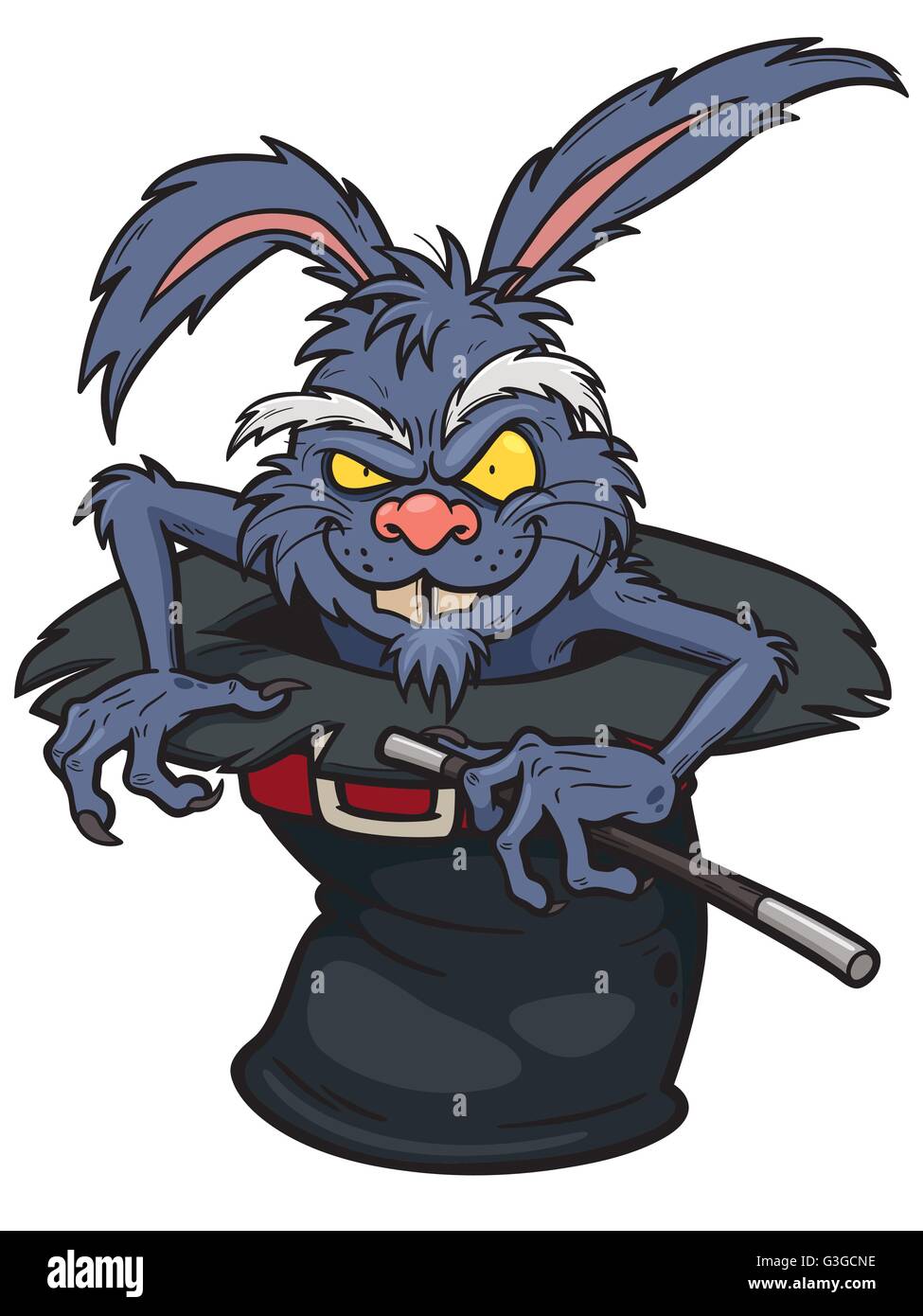 Vector illustration of bunny rabbit in a magic hat Stock Vector Image ...