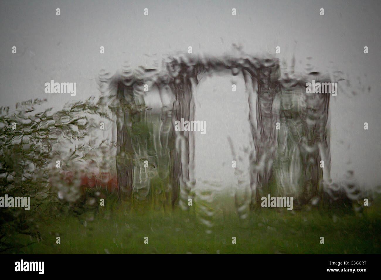 Pergola in a rain storm hi-res stock photography and images - Alamy