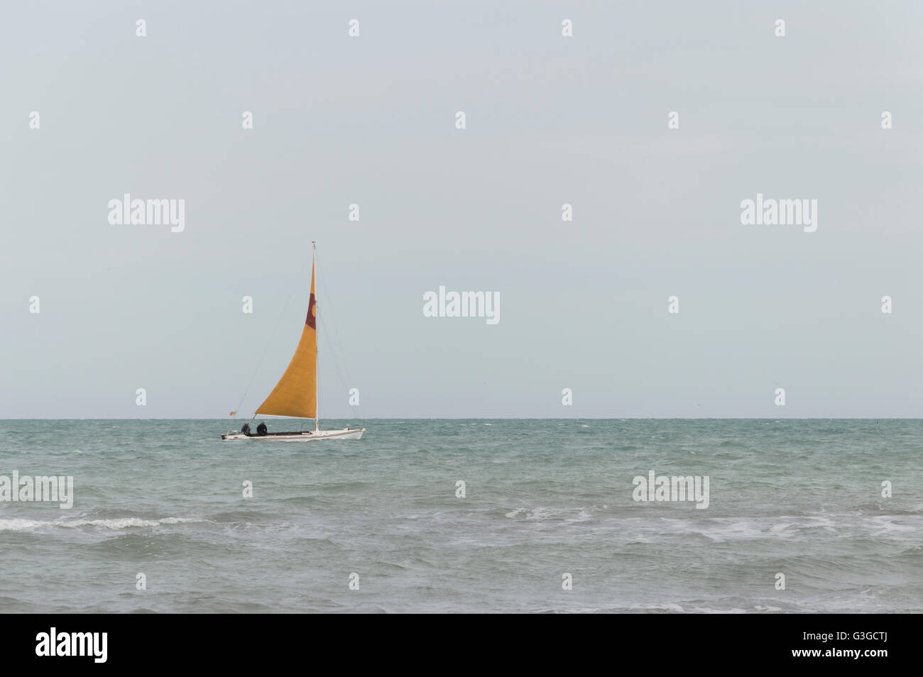 Sailor boat on the sea Stock Photo - Alamy