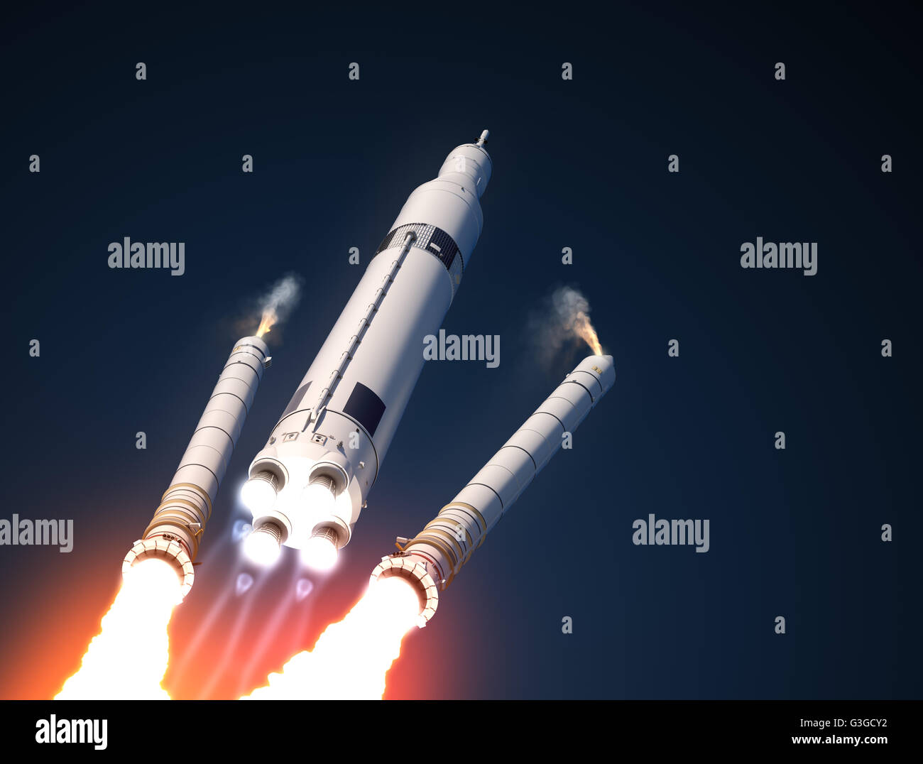 Booster Rocket Separation Apollo Engine