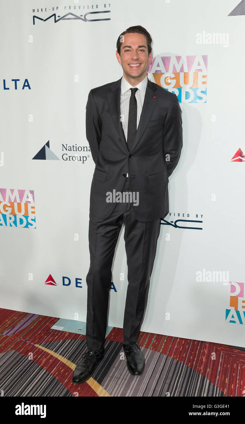 Zachary Levi attends 82nd Drama League awards at Marriott Marquis Times ...