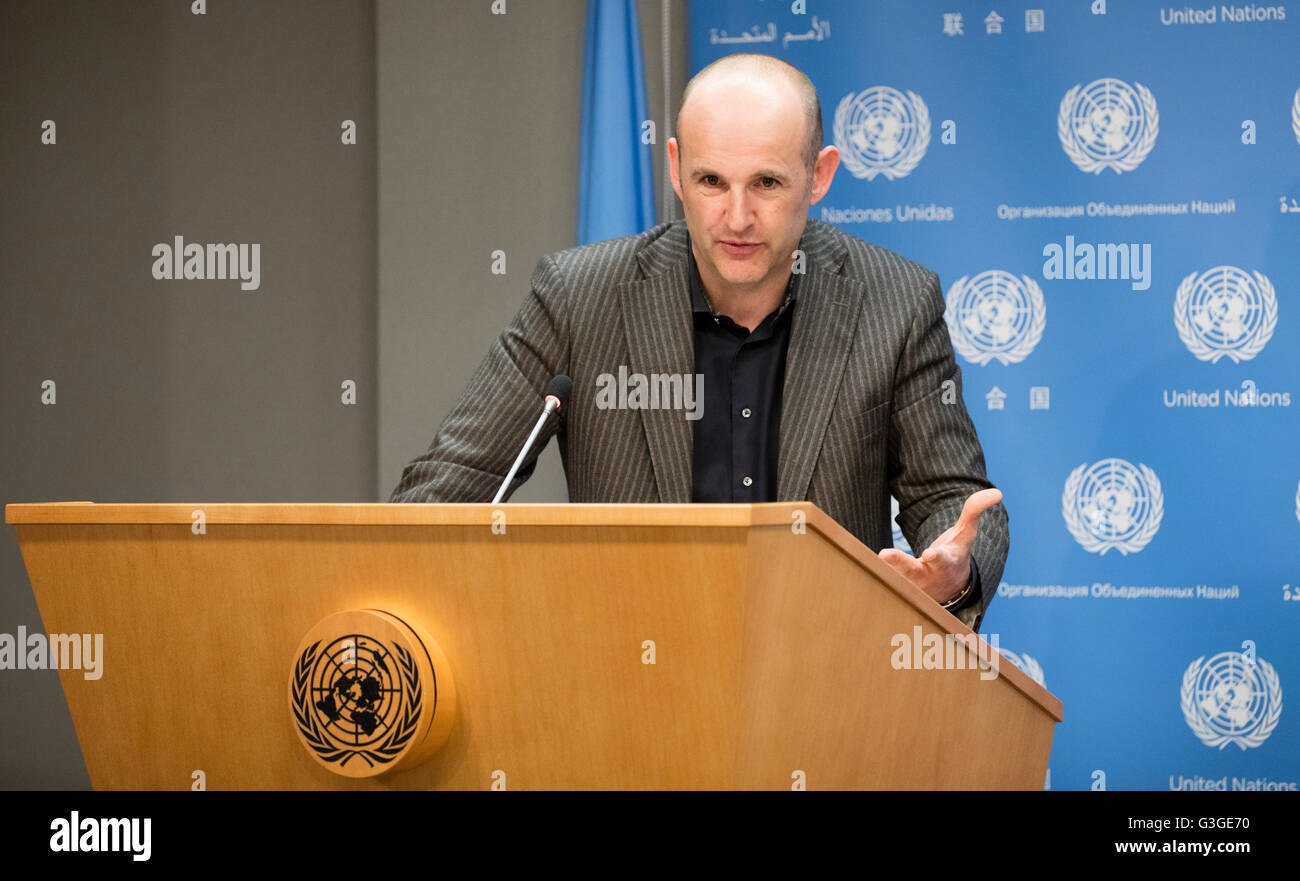 New York City, United States. 20th May, 2016. Niall McCann of UNDP ...