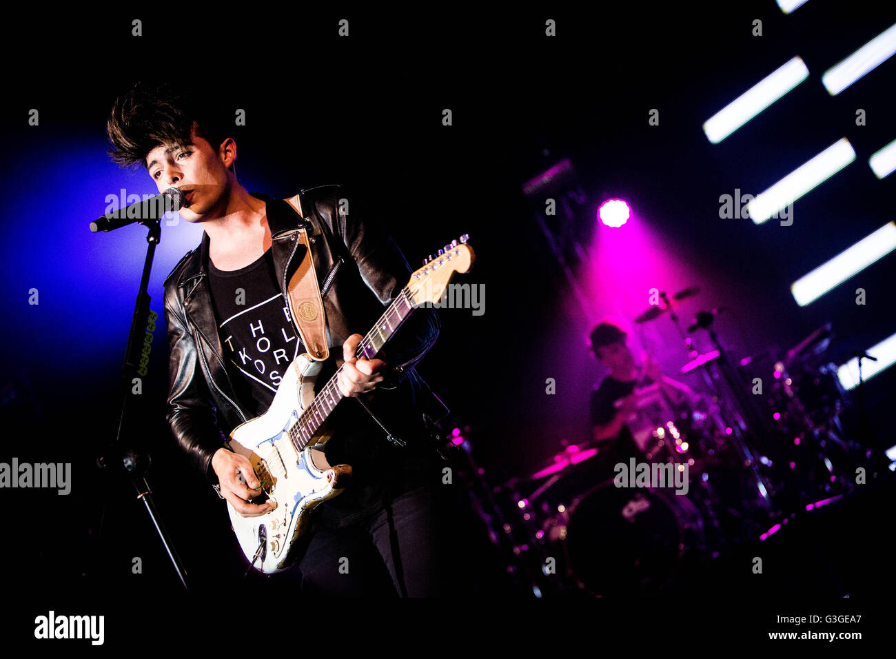 Stash Fiordispino of the Italian pop rock band The Kolors pictured on ...