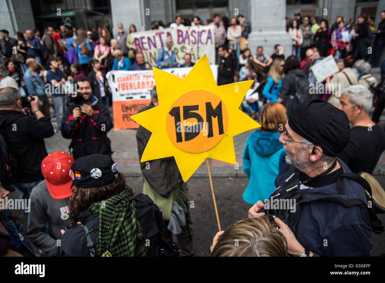 People protesting during a demonstration. Hundreds of people ...