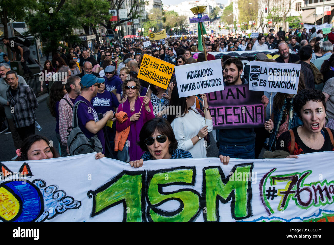 People protesting during a demonstration. Hundreds of people ...
