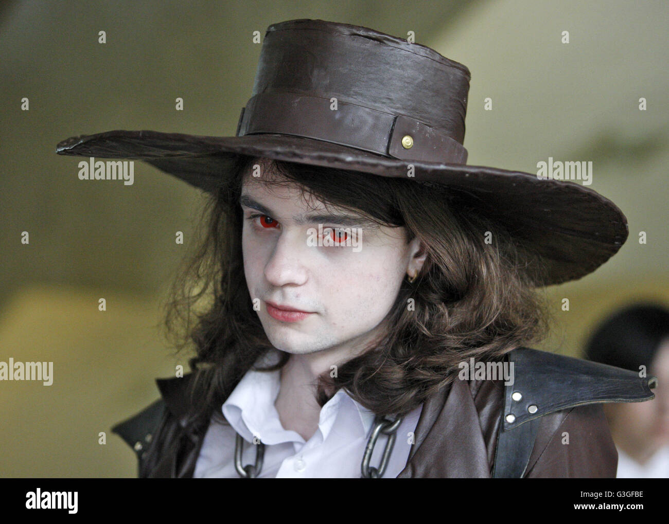 Kiev, Ukraine. 14th May, 2016. A cosplayer poses during the "Kyiv Comic ...